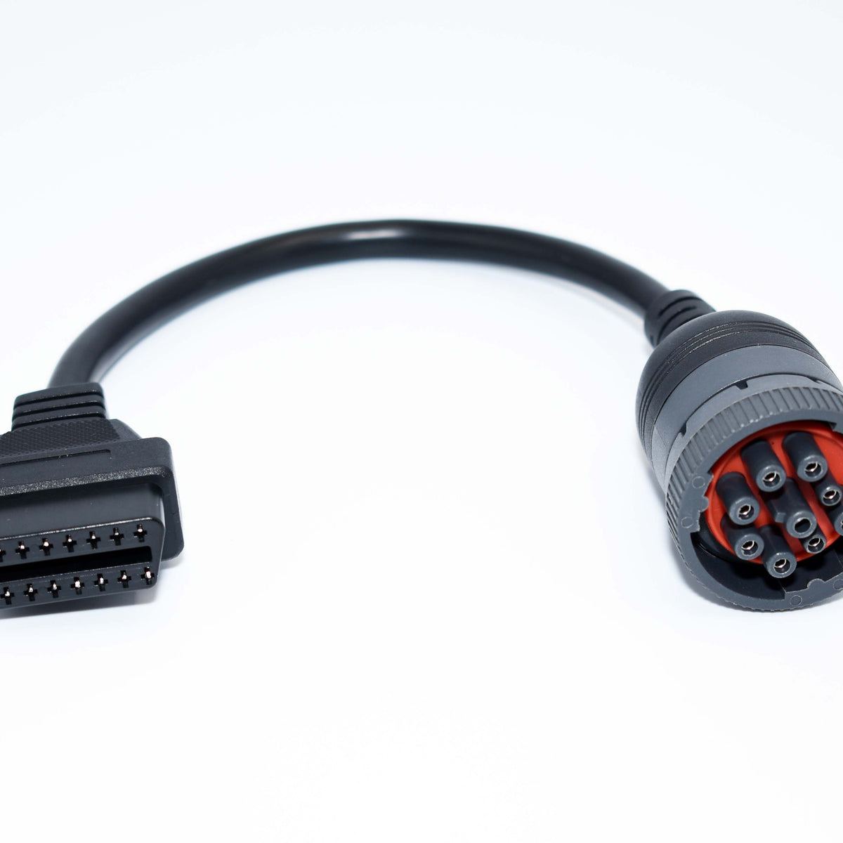 9 Pin Deutsch to 16 Pin OBD2 J1939 Truck Tractor Diagnostic Connector ...